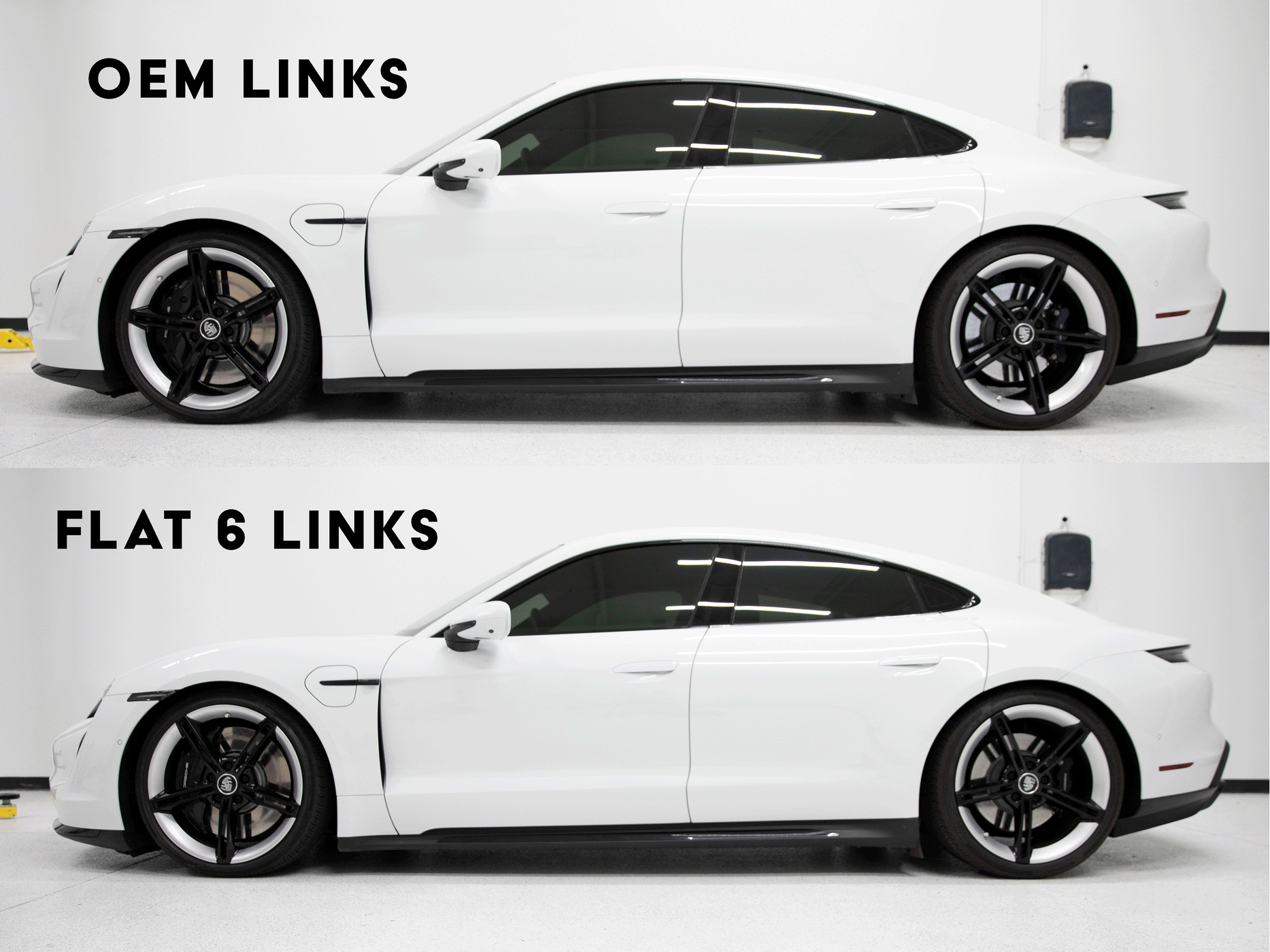 Taycan Fixed/Adjustable Lowering Links | Flat 6 Motorsports