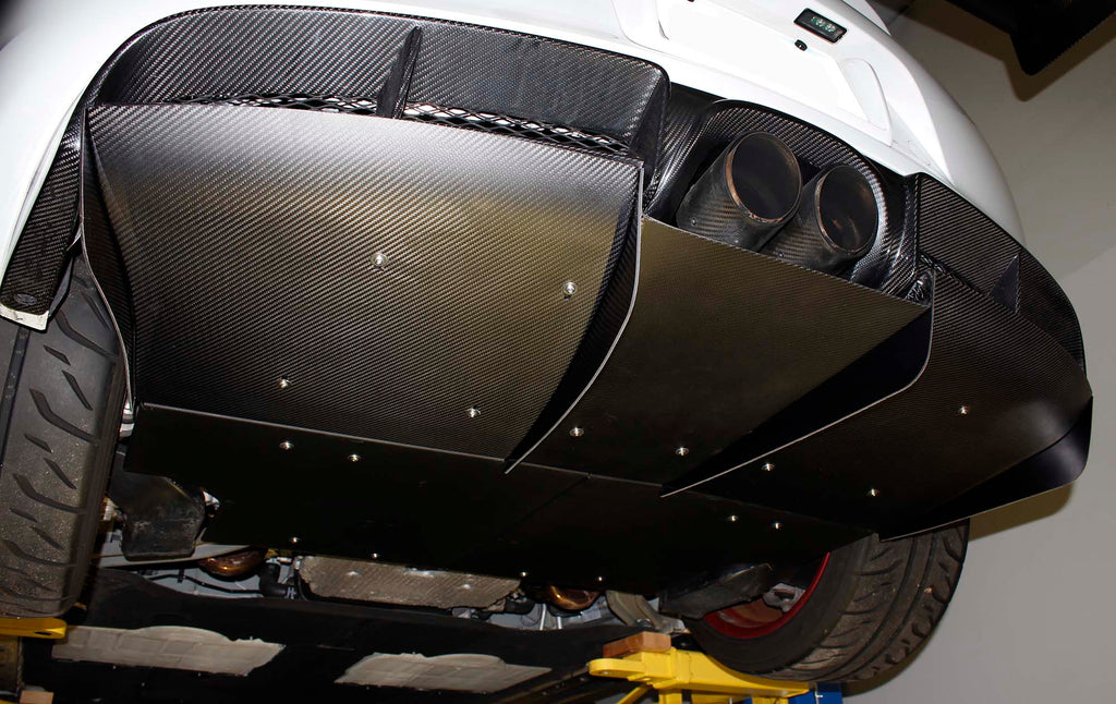 Porsche 981 Carbon Fiber Rear Diffuser | Flat 6 Motorsports