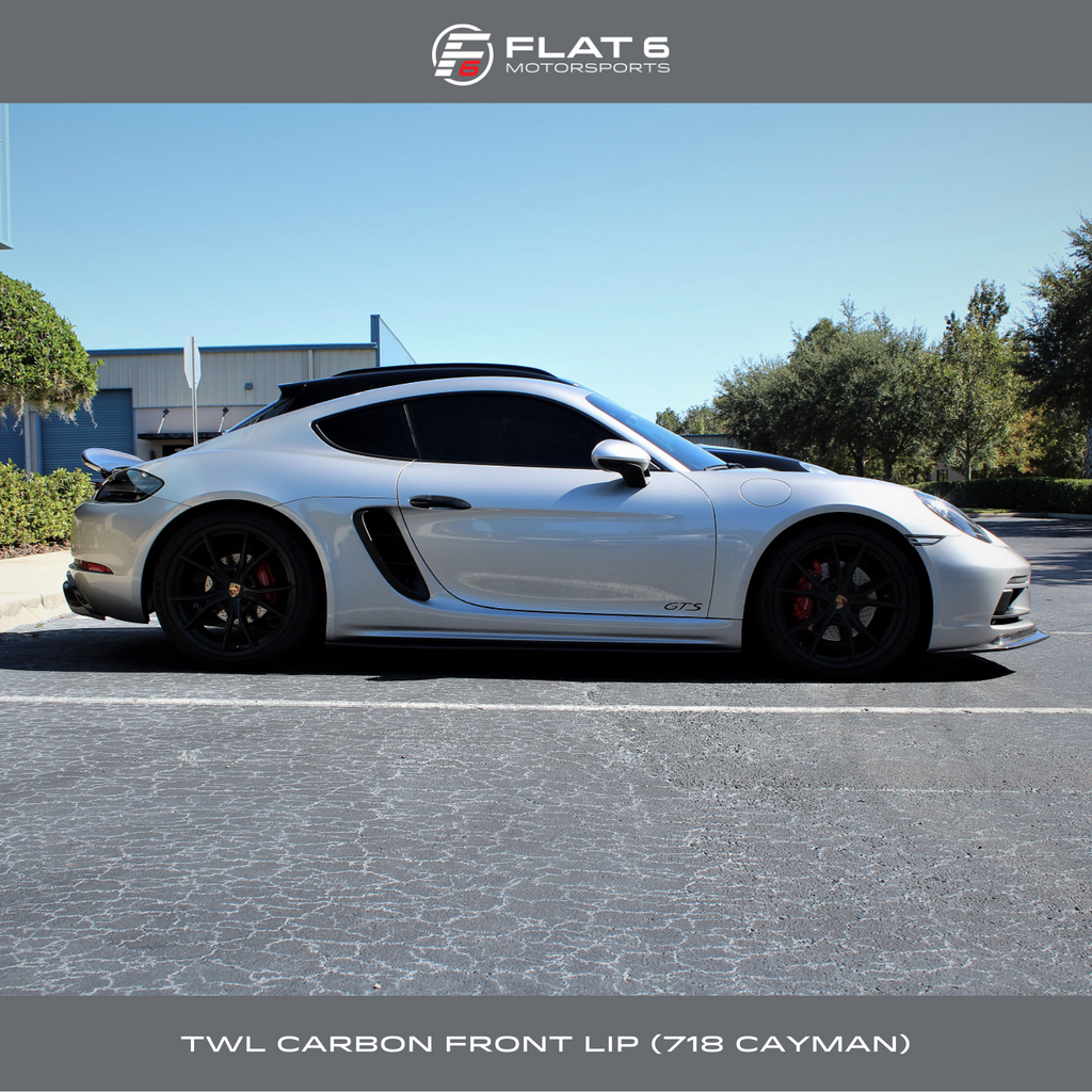 TWL Carbon - Carbon Fiber Front Lip Spoiler (Cayman / Boxster 718)