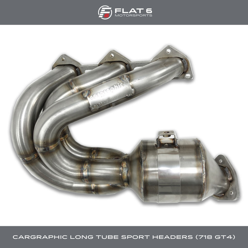 Cargraphic Long Tube Headers for 718 GT4 | Flat 6 Motorsports