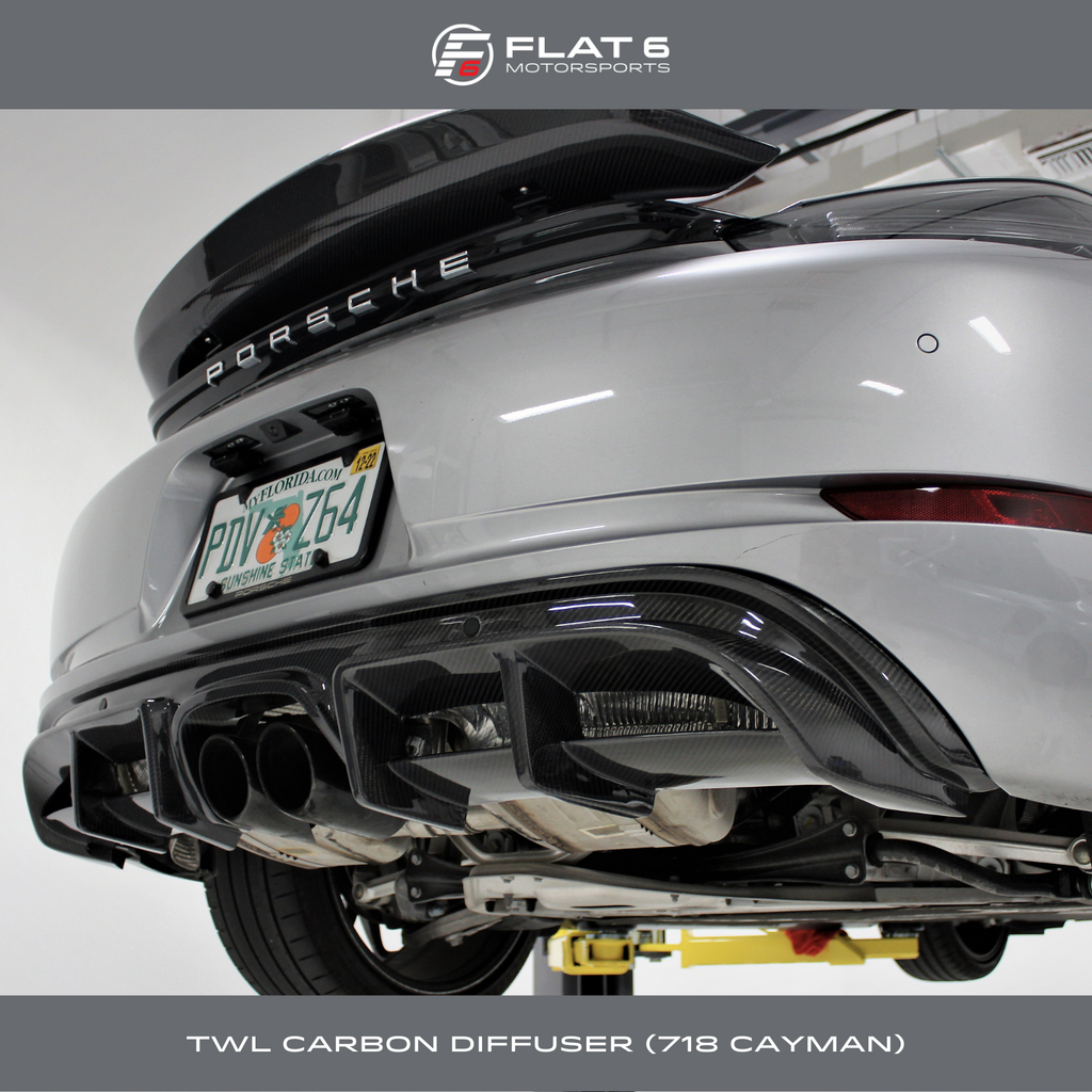 Porsche 718 Carbon Fiber Rear Diffuser | Flat 6 Motorsports