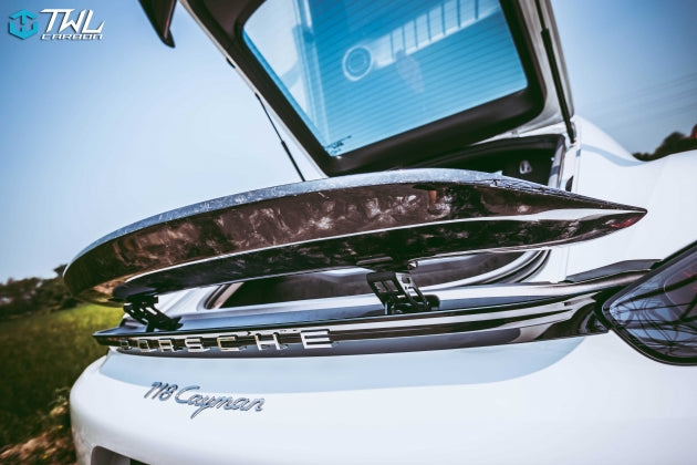 TWL Carbon - Forged Carbon Duck Tail Spoiler (Cayman / Boxster 718)